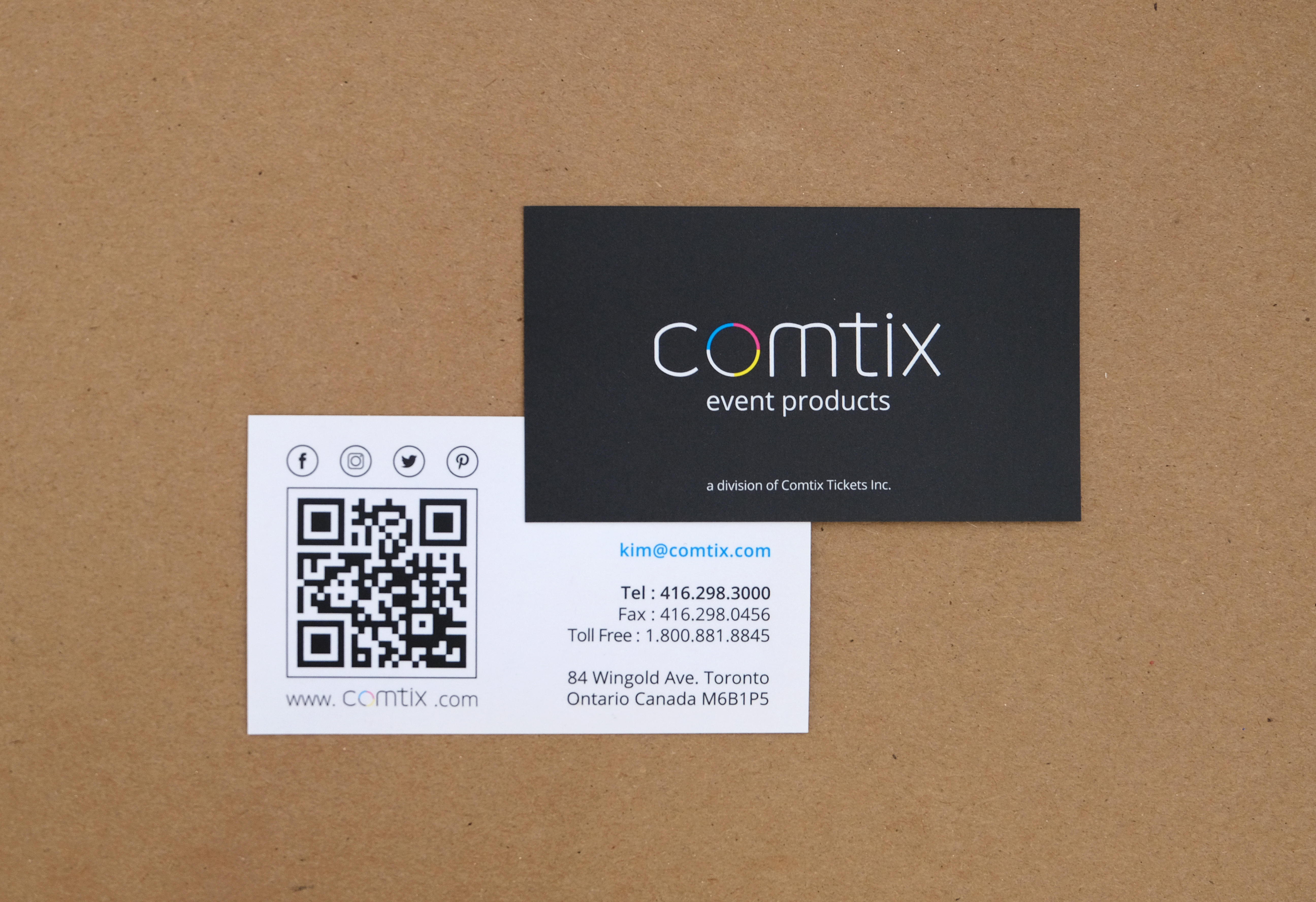 Business Cards - Comtix Tickets Inc.