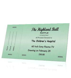 Custom Printed Raffle Tickets - Large | ComTix Tickets Inc.